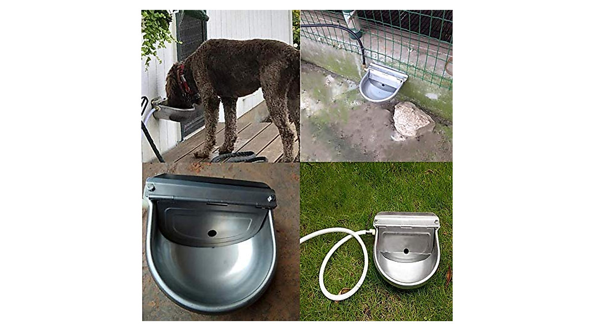 Automatic Dog Feeder Trough - Durable Stainless Steel Water Dispenser