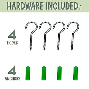 S&T INC. Stuffed Animal Net or Hammock, Mesh Hanging Stuffed Animal Storage Net, Hardware Included, White, Stretches up to 55 Inches, 1 Pack