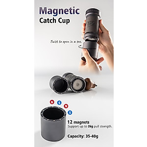 1Zpresso K-Ultra Manual Coffee Grinder Iron Gray with Assembly Consistency Grind Stainless Steel Conical Burr, Foldable Handle, Numerical External Adjustable Setting, All-Round Grinder