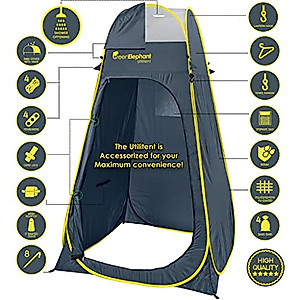 Green Elephant Camping Shower Tent - Pop Up Changing Tent, Privacy Tent, Pop Up Shower Tent, Camping Bathroom Tent, Outdoor Shower Enclosure, Portable Shower Tent for Camping