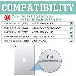 iPad 9th Generation Case with Keyboard and Apple Pencil,Stylus Pen for iPad(2018-2023) 15mins Fast Charge,Palm Rejection iPad Pencil,10 Color Backlit Bluetooth Keyboard Case with Pencil Holder