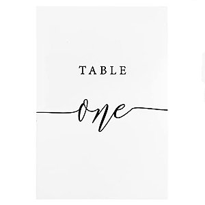 Crisky Table Number Cards 1-30 for Wedding, Anniversary, Birthday, Bridal Shower Party. Black Double-Sided Design 4 x 6 Inch Number One - Thirty & Head Table.