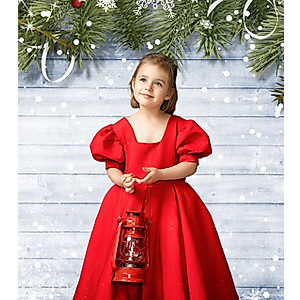 Kate 7x5ft Christmas Photography Backdrops for Photographers Wood Wall Backdrop White Snow Photo Background