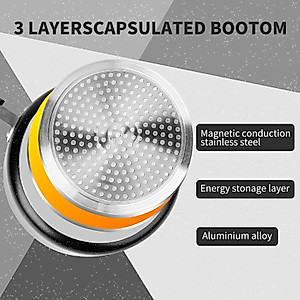 RATWIA 2 Quart Saucepan with Lid,Ultra Nonstick Sauce Pan 2Qt Small Pot with Glass Lid,Great for Home Kitchen Restaurant,Black