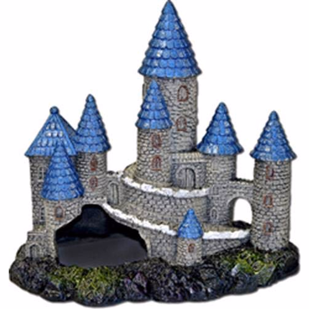 BLUE RIBBON PET Products 030157016548 Exotic Environments Blue Spire Castle Blue/Gray