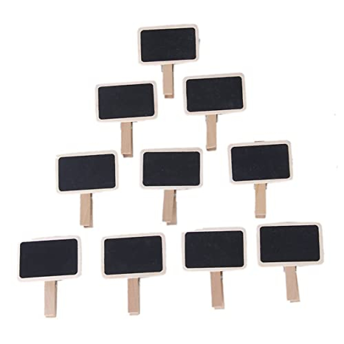 BESPORTBLE 10pcs Blank Chalkboard Sign Emblems Table Numbers Blackboard Table Number Plaque Mini Chalkboard Signs Chalkboard for Table Place Cards lackboard Blank Signs Bamboo Wedding Buffet