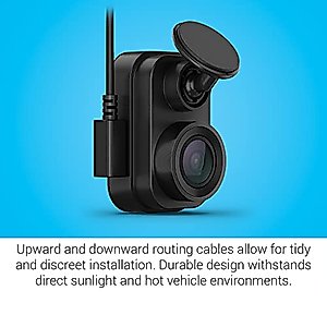 Garmin 010-02504-00 Dash Cam Mini 2, Tiny Size, 1080p and 140-degree FOV, Monitor Your Vehicle While Away w/ New Connected Features, Voice Control