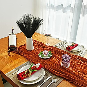 Mandy's 20pcs Black Silk Pampas Grass Artificial Flowers 18" for Home Kitchen Wedding Decorations Wedding Floral Arrangement