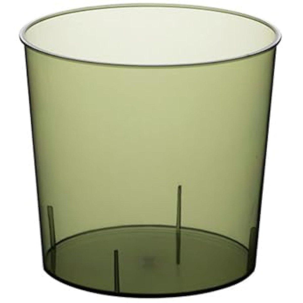 LIFKOME Trash Bin Trash Cans Plastic Wastebasket Small Trash Can Round Garbage Container Bin Party Beverage Chiller Bin for Bathroom Bedroom Office Clear Green Trash Bin Trash Cans