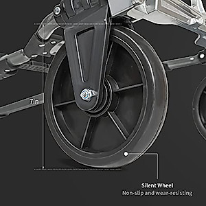 Leeyoung Folding Hand Truck and Dolly, 264 Lb Capacity Heavy-Duty Luggage Trolley Cart with Telescoping Handle and PP+EVA Wheels