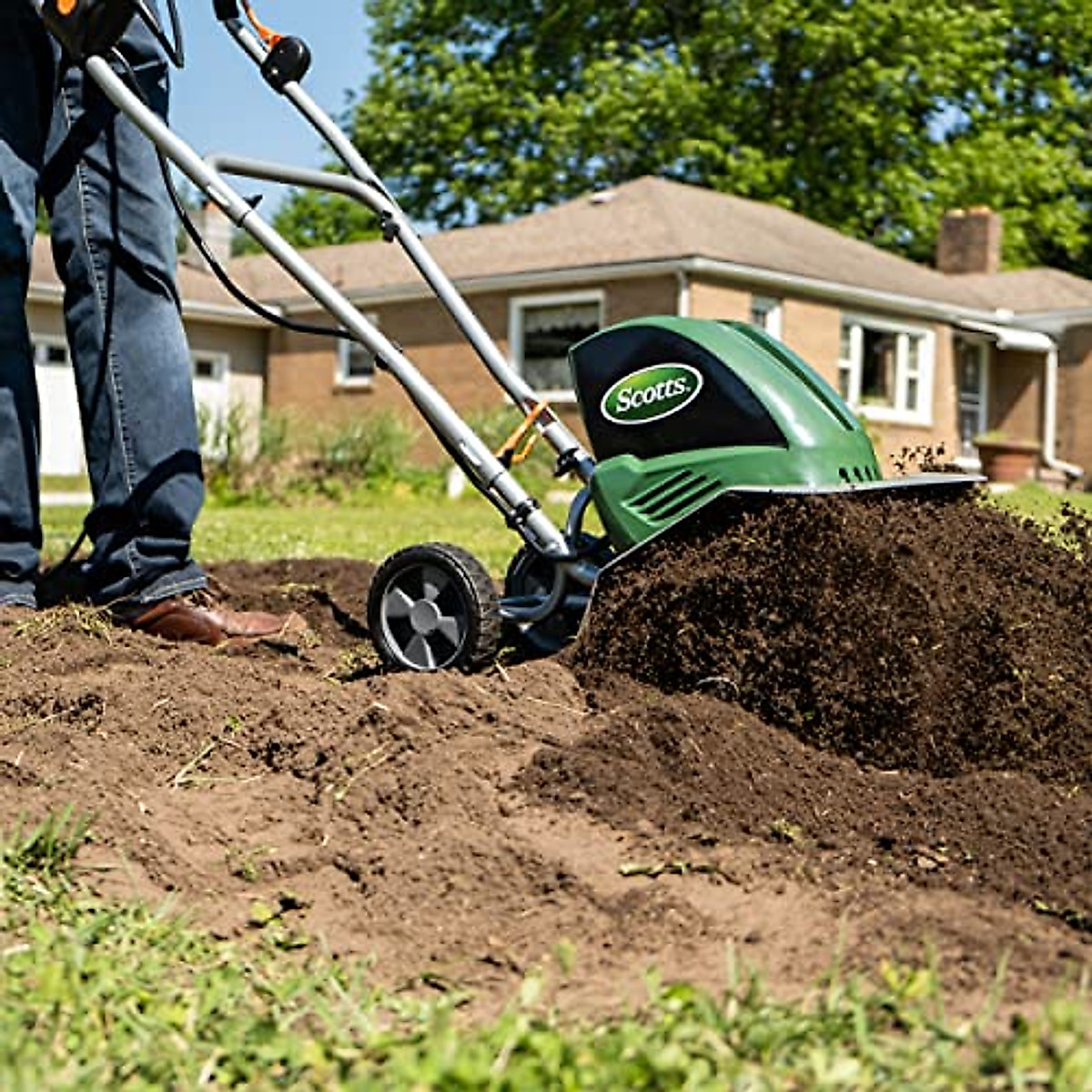 Scotts Outdoor Power Tools TC70135SS Garden Tiller, 16-Inch, 13.5-Amp, Green