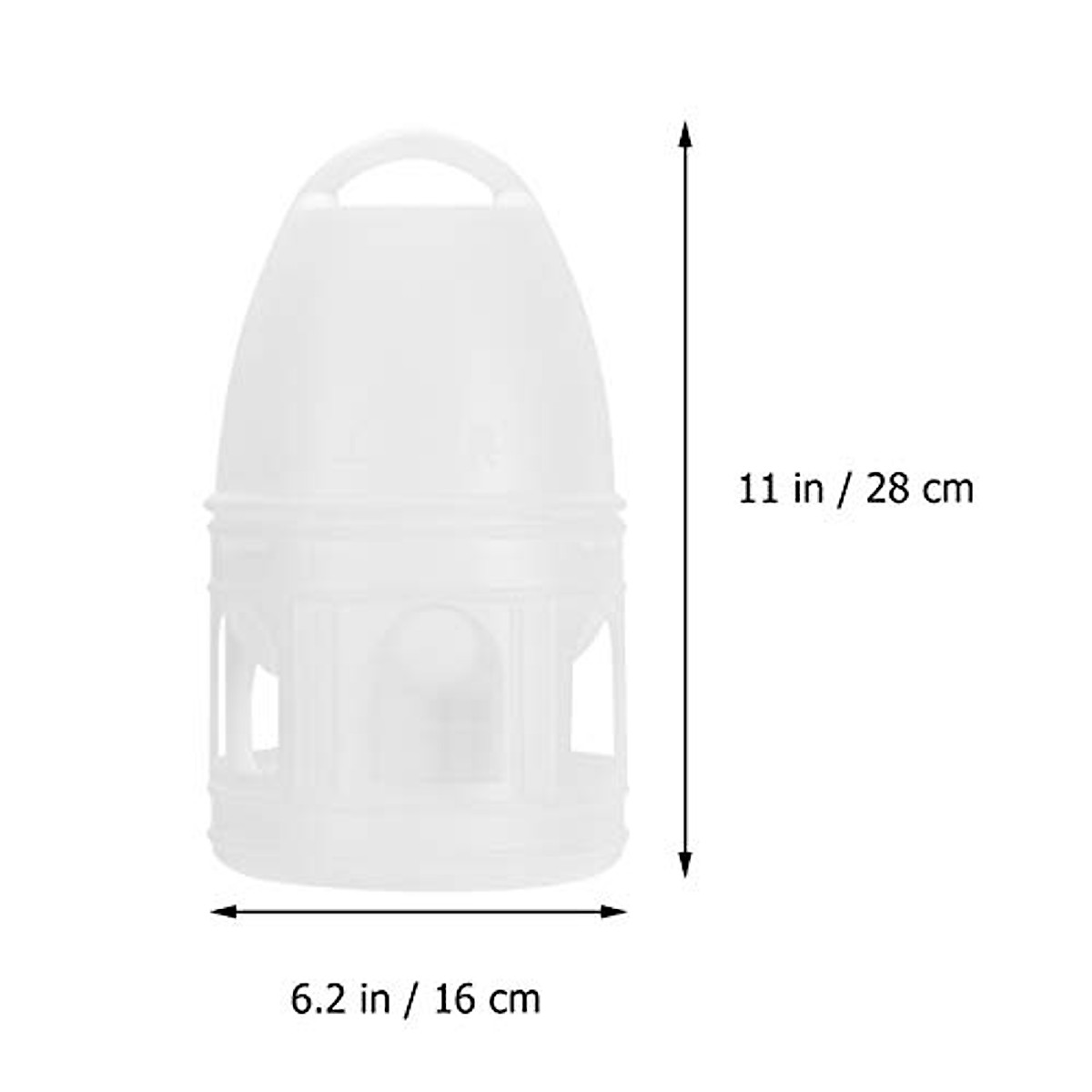 TEHAUX Pigeon Water Feeder, Bird Water Drinker 3L Bird Water Dispenser Automatic Feeder Hanging Water Bottles for Pigeon (White)