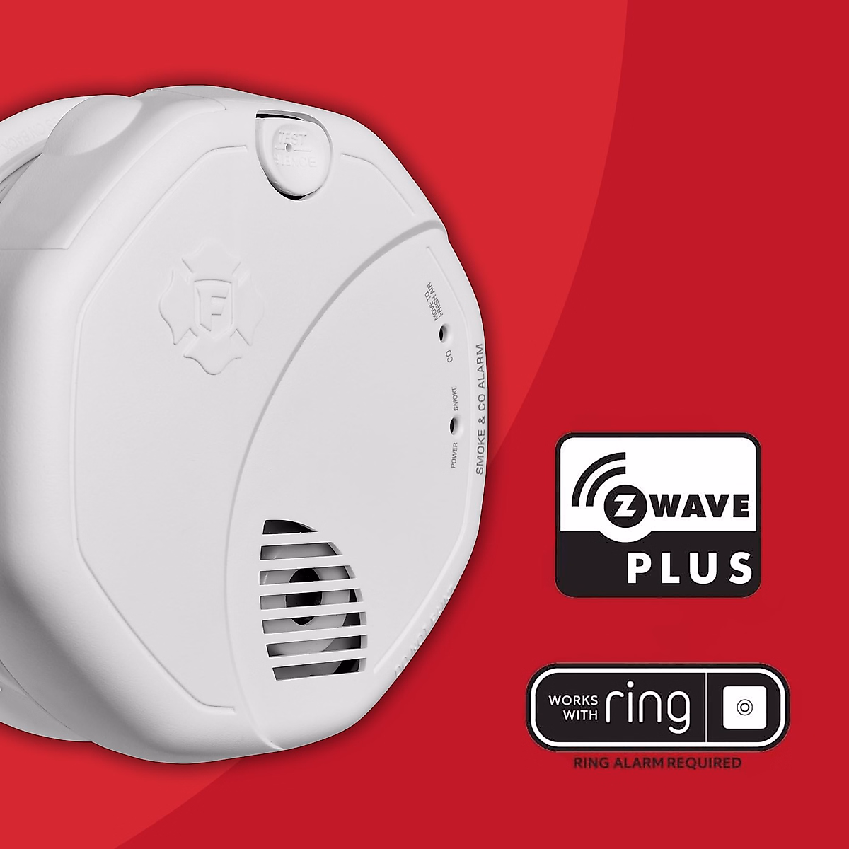 First Alert Z-Wave Smoke Detector & Carbon Monoxide Alarm, Works with Ring Alarm Base Station, 2nd Generation