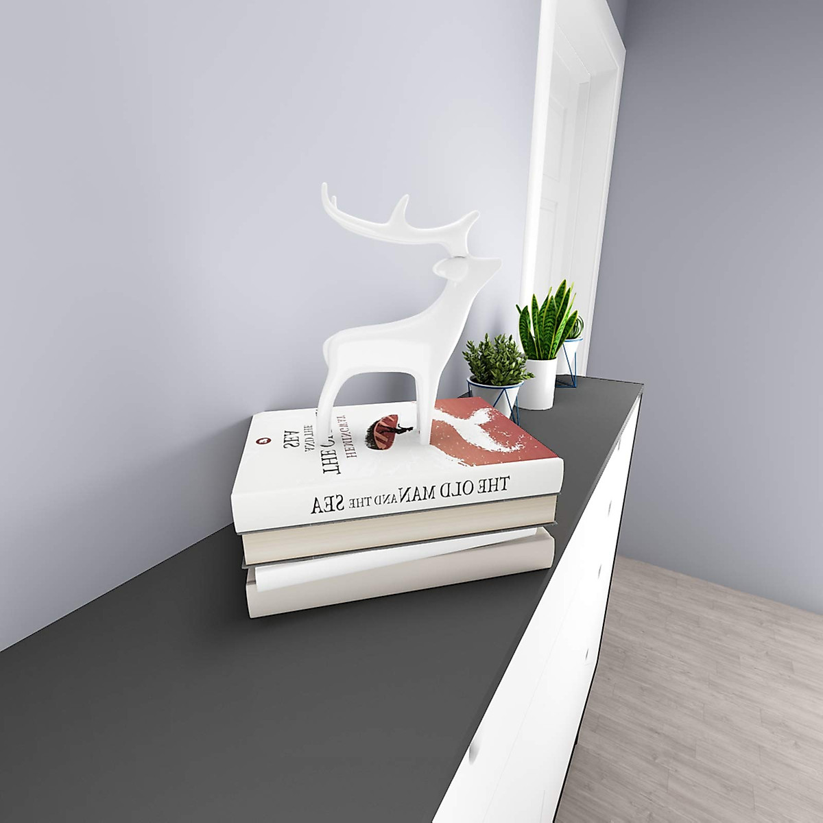 VEELIKE 15.7''x354'' Thick Grey Wallpaper Peel and Stick for Bedroom Bathroom Kitchen Self Adhesive Grey Contact Paper for Cabinets Walls Countertops Waterproof Removable Wallpaper for Living Room