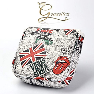 GOOACTION Golf Club Mallet Putter Cover Magnetic Closure Red British England UK Flag Pattern Synthetic Leather Creative Golf Putter Headcover