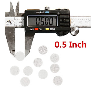 200 PCS 1/2 Pipe Screens, Stainless Steel Pipe Screen Filters 0.5 inch Metal Screens with Black Storage Box