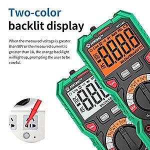 ANKONG TRMS Digital Multimeter - Fast Accurate Voltage Current Resistance Diodes & Continuity Measurements - 6000 Counts, Auto-Ranging - Ideal for Automotive & Overhead Lines - Includes Duty-Cycle Cap