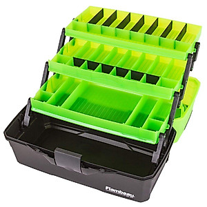 Flambeau Outdoors Classic Tray Tackle Box Bundle - Frost Blue/Black and Frost Green/Black