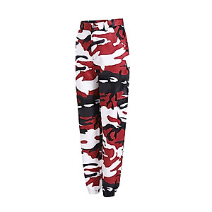 Womens Camo Cargo Pants High Waisted Slim Fit Camouflage Jogger Leggings Outdoor Casual Harem Pants Trousers Jeans