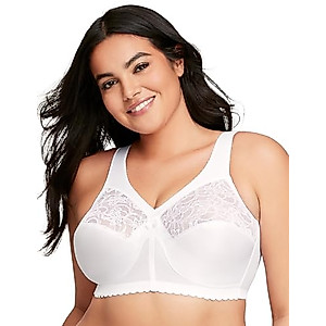 Full Figure Plus Size MagicLift Original Support Bra Wirefree #1000 White