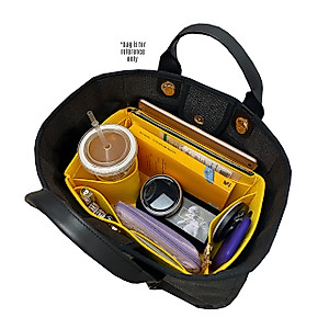 Deauville Tote Bag Organizer Large, Deauville Tote Bag Insert New Small, Customizable Premium Felt Handmade, Bag Organizer for Deauville Tote Medium (For Small Deauville, Bubblegum)