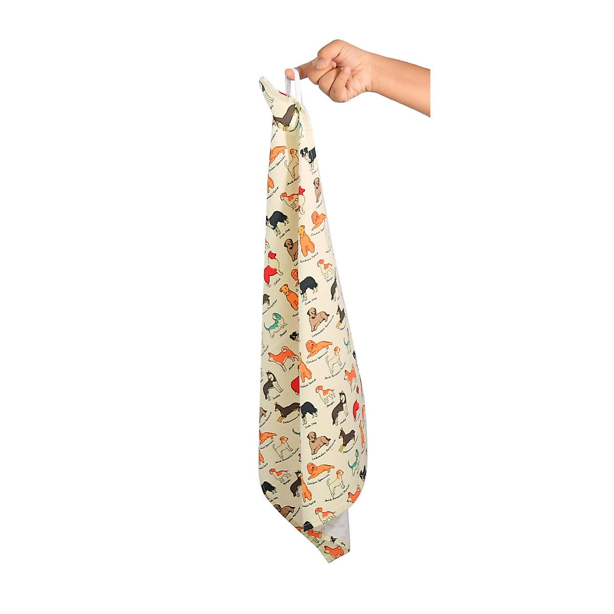 Home-X Dog Illustration Tea Towel for Cooking & Serving, Brightly Colored Print Pattern