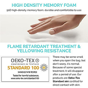 EcoLifeDay Extra Thick Chair armrest Cushions Elbow Pillow Pressure Relief Office Chair Gaming Chair armrest with Memory Foam armrest Pads 2-Piece Set of Chair (Black)