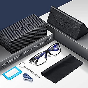 Reglaaly Blue-Light-Blocking-Glasses Men/Women Gaming Glasses Computer Screen Eyeglasses Metal Frame （ink）