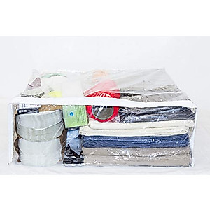 Vinylpac Clear Plastic Zippered Storage Bags 23 x 23 x 8 Inch 5-Pack