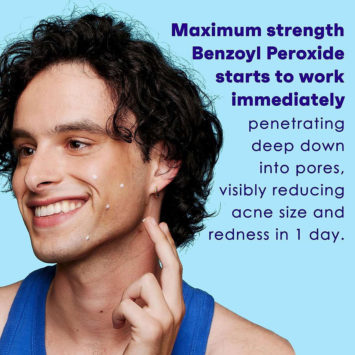 Clean & Clear Persa-Gel 10 Oil-Free Acne Spot Treatment with Maximum Strength 10% Benzoyl Peroxide, Topical Pimple Cream & Acne Gel Medication for Face Acne, Fragrance-Free, 1 fl. oz, 4 Pack