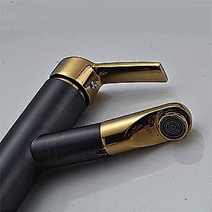 Kitchen Taps Classic Single-Lever Bath Mixer Tap Sink Filler Brass Hot and Cold Water Single Hole Sink Sink Faucet