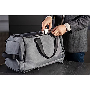 ACRO 3 in 1 Sports/Travel Duffle Bag for Men & Women/Back Pack/Lap TOP Compartment/Water Resistant/Wet Pocket & Shoes Compartment 40L,Grey, Grey