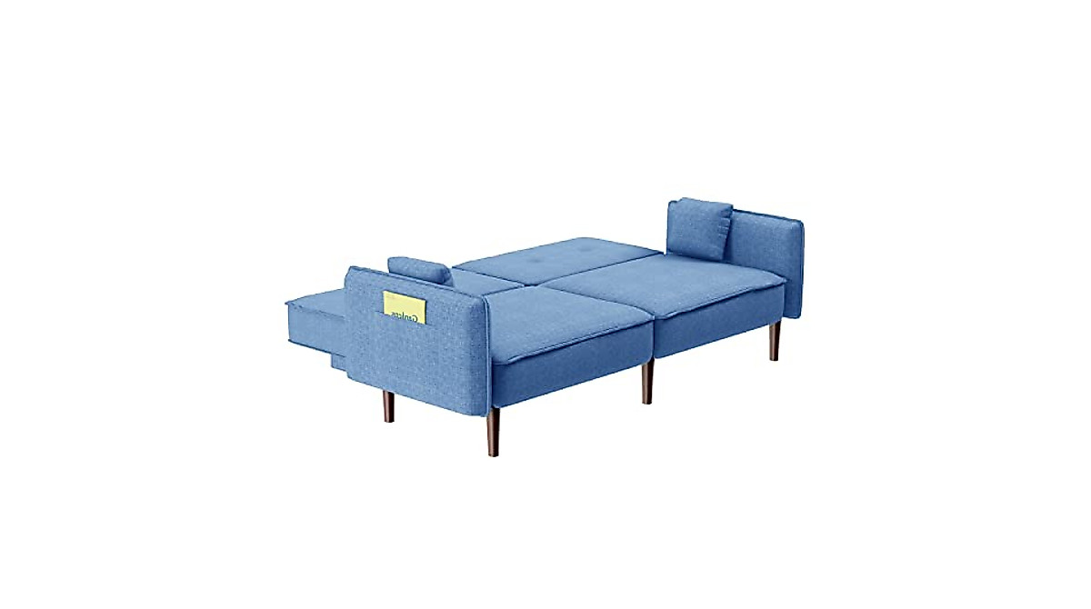 Compact EMKK Loveseat Futon Bed with 2 Pillows