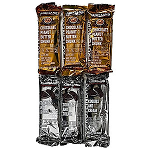 Kirkland Signature Protein Bars Chocolate Peanut Butter Chunk/ Cookies & Cream Flavor, 42.4 Oz, 20 Count