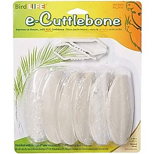 Penn-Plax Bird-Life Natural E Cuttlebone 6 Pack – Enriched with Omega 3 and Vitamin B1 – Great for All Birds