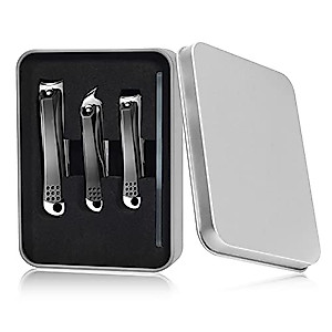 Professional Nail Clippers Set for Men Women Nail Clippers Set with Catcher, Lermende Stainless Steel Maincure Set for Men,Pedicure Kit, Manicure Tools Gift for Christmas with Travel Case