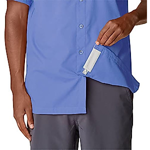Columbia Men's Standard Slack Tide Camp Shirt, Violet Sea, Medium