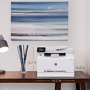 HP Laserjet Pro M281cdw All in One Wireless Color Printer, Scan, Copy and Fax with Ease with Bonus of 30 Sheets ofHP Brochure Paper (T6B83A) - Premier Edition (Renewed)