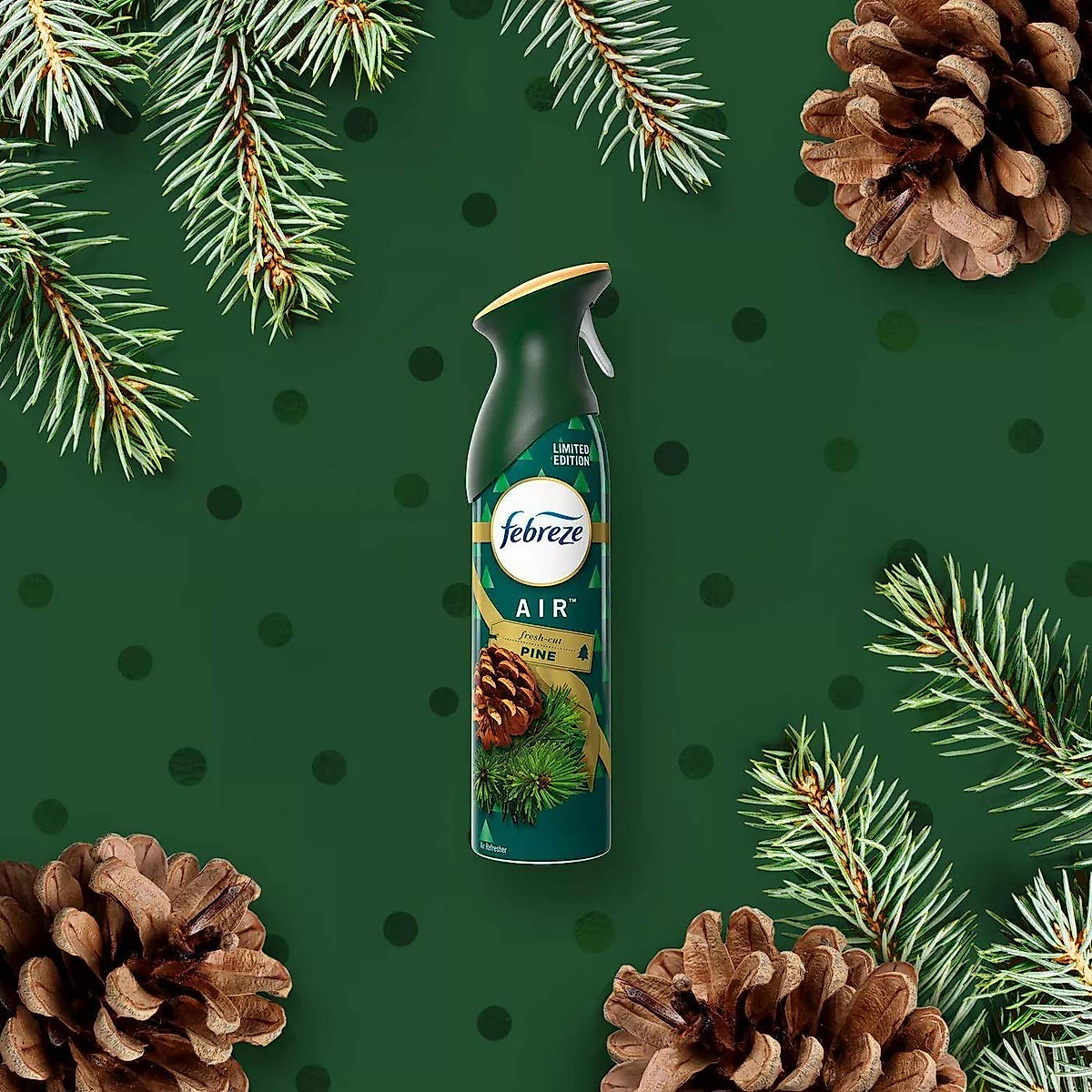 Febreze Air - Air Freshener Spray - Fresh-Cut Pine - Limited Edition Holiday Collection 2020 - Net Wt. 8.8 OZ (250 g) Per Bottle - Pack of 2 Bottles
