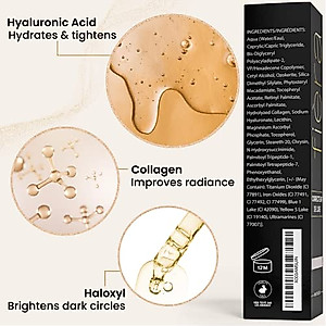 Fièra Luxury Concealer with Anti-Aging - All Day Coverage for Dark Circles, Fine Lines, Wrinkles & Spots - Neutral Beige, 0.5 Ounce