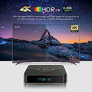 X98 5G Android 11 TV Box, 4K HDR Media Player Support 2.4G/5G Dual WiFi BT5.0 3D AV1 with Voice Air Mouse Remote