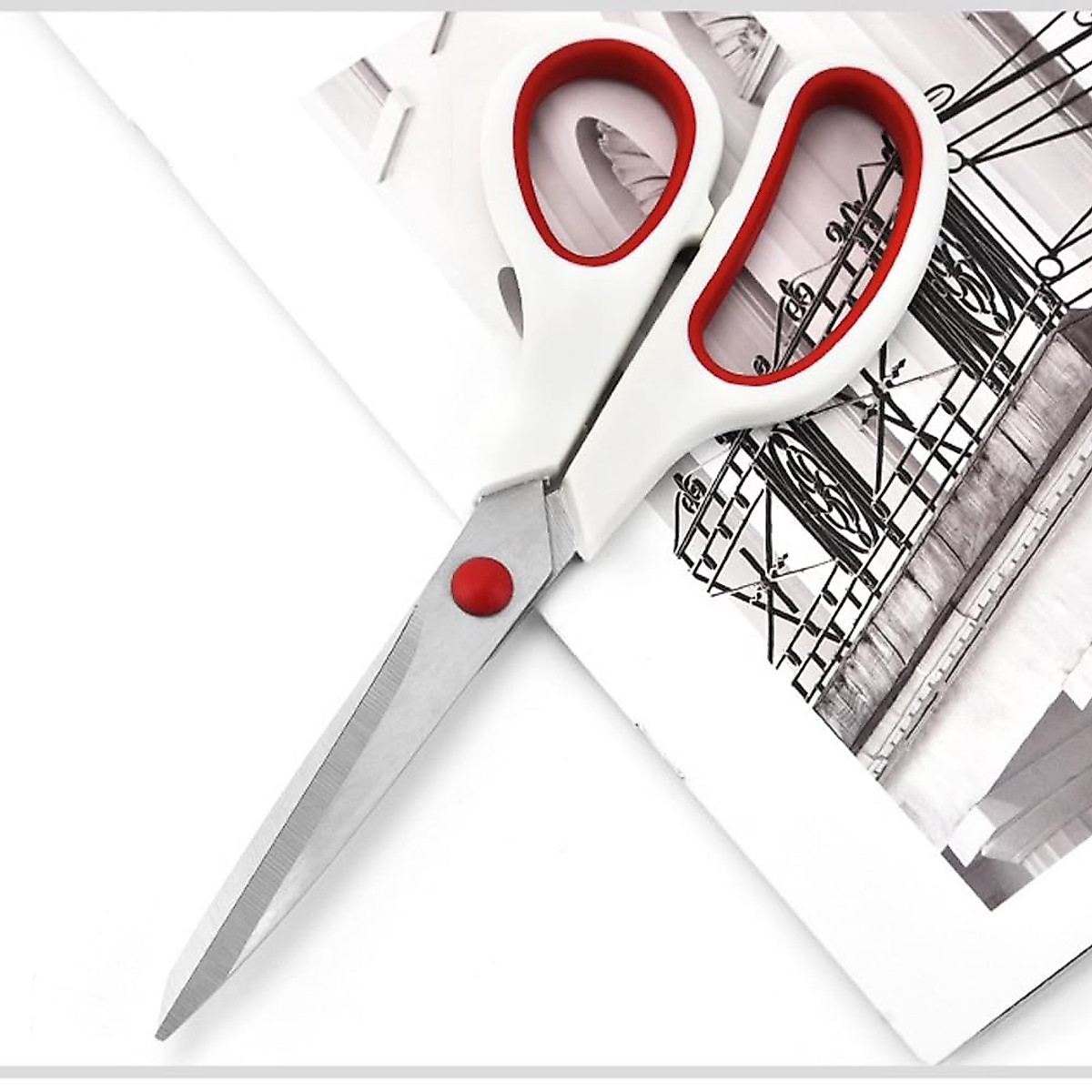 Fabric Scissors, Aksiko 8 inches Office Scissors, 2.0mm Thick Blade Shears All Purpose Scissors for Office Sewing Fabric Home Craft Use