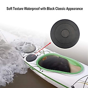 Qnbes Kayak Valley Round Hatch Cover Fit for Chatham Poly Composite Elaho Valley Sea Kayak VCP Day Hatch Cover - 7.5" Inside Dia 9" Outside Dia Black