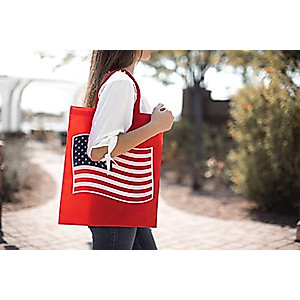 Bulk 24 Pack Patriotic Flag Reuseable Shopping Bag Tote Asst