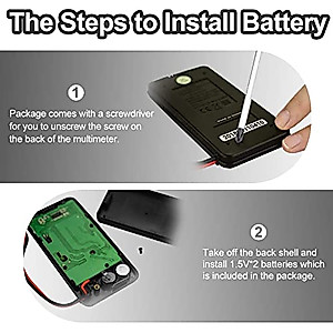 Mini Digital Multimeter AP-4201 Auto-Ranging with AC/DC Voltage,Current,Resistance,Capacitance,Diode and Audible Continuity Test Continuity Buzzer for Electrical Troubleshoot Home Industry (Black)