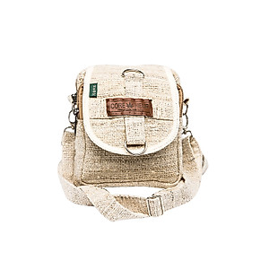 Core Hemp Crossbody Bag - Handmade Crossbody Purse Natural
