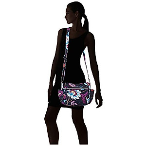 Vera Bradley Women's Performance Twill on the Go Crossbody Purse, Mayfair in Bloom, One Size