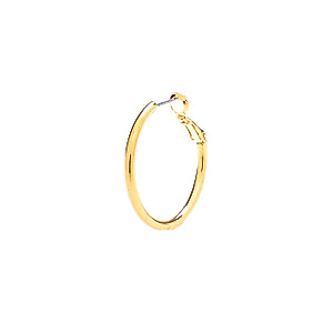 Lifetime Jewelry Hoop Earrings for Women and Men 24k Real Gold Plated (Gold)