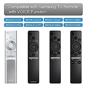 ZYK New Replacement for Samsung Smart TV Remote Universal Remote for Samsung TV with Voice Function Compatible with Samsung Crystal UHD QLED LCD Curved 4K 8K Smart TVs with Netflix, Prime Video, hulu