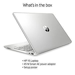 Newest HP 15 Laptop, Intel Core i3-1125G4 Quad-core Processor (Beats i7-1065G7), Intel UHD Graphics, 15.6" Anti-glare Display, Online Conference Ready, Fast Charge, Windows 11(16GB RAM | 1TB SSD)
